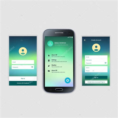 Mobile Screens User Interface Kit Modern User Interface Ux Ui Screen Template For Mobile Smart