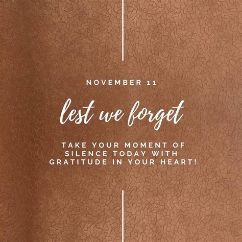 Moment Of Silence On Remembrance Day
