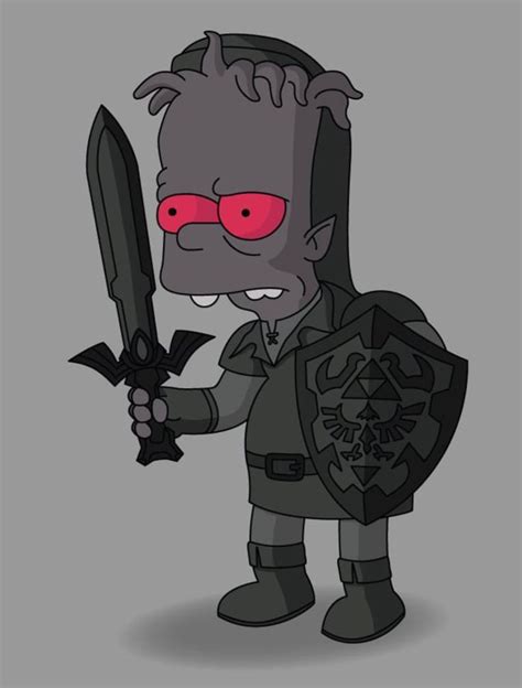 Hugo Simpson X Dark Link The Simpsons The Simpsons Cartoon