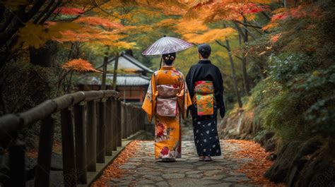 두 명의 일본 여성이 기모노를 입고 좁은 길을 걷고 있습니다 아래에 배경 길 배경 좁은 배경 이미지 Hd 아래에 길 좁은 배경 사진 무료 다운로드 Lovepik