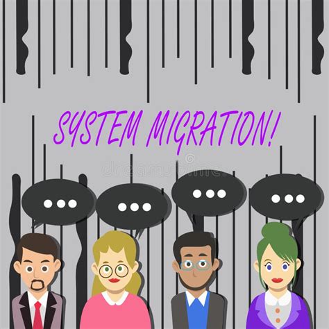 Word Writing Text System Migration Business Concept For Moving Programs To Another Platform