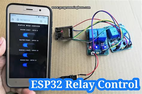 ESP32 Web Server Control AC Appliances Using Relay Module