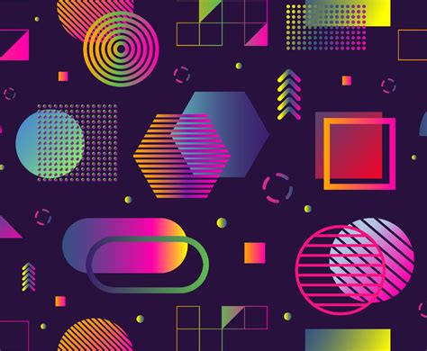 Geometric Seamless Pattern With Gradient Color Concept Vector Art And Graphics