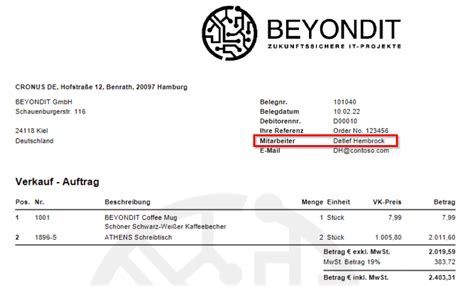 Berichtskopffelder In Berichten Einblenden Docs By Beyondit