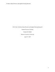 EBP Task 2 Paper Docx Evidence Based Practice And Applied Nursing Research C361 Task 2