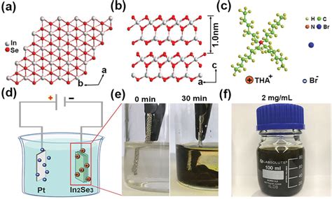 Illustration Of The Electrochemical Exfoliation Of In2se3 A Top And Download Scientific