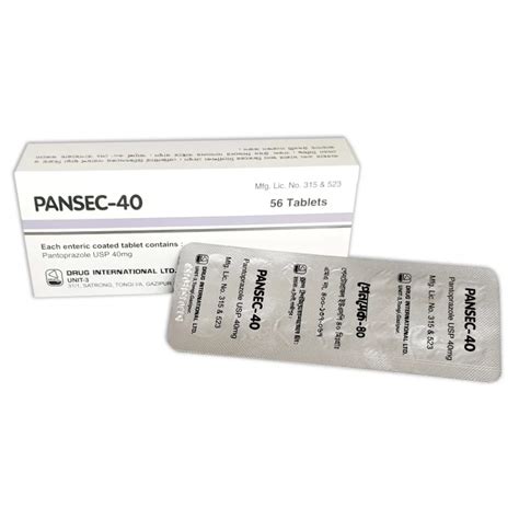 Pansec 40 Pantoprazole Sodium Sesquihydrate