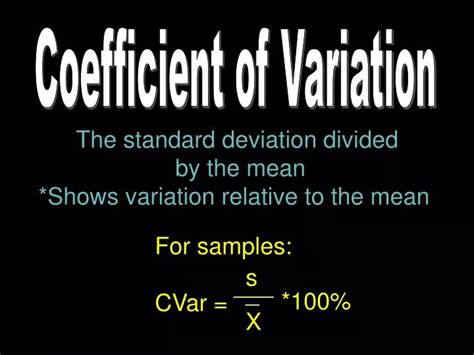 PPT Coefficient Of Variation PowerPoint Presentation Free Download ID 4302740