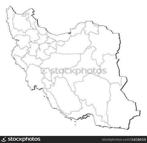 Map Of Iran Political Map Of Iran With The Several Provinces