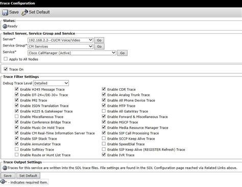 Rtmt Session Trace Cucm 115 Error Error Encountered While