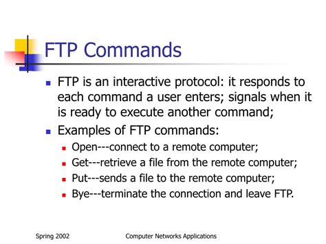 Ppt Internet Applications File Transfer Protocol Ftp Powerpoint Presentation Id3854662