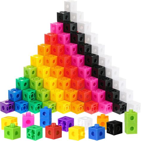 Jenaai 200 Pieces Linking Cubes For Math Counting Cubes Plastic Counting Blocks