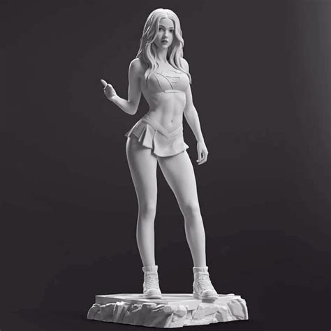 124 Resin Figure Model Kit Sexy Girl Superwoman Unassembled Unpainted