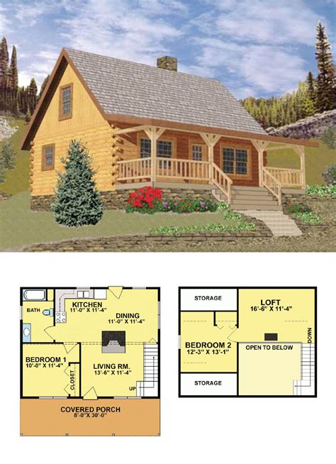 Log Cabin Open Floor Plans
