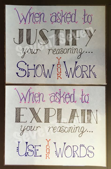 Justify Your Reasoning And Explain Your Reasoning Set Of 2 Classroom