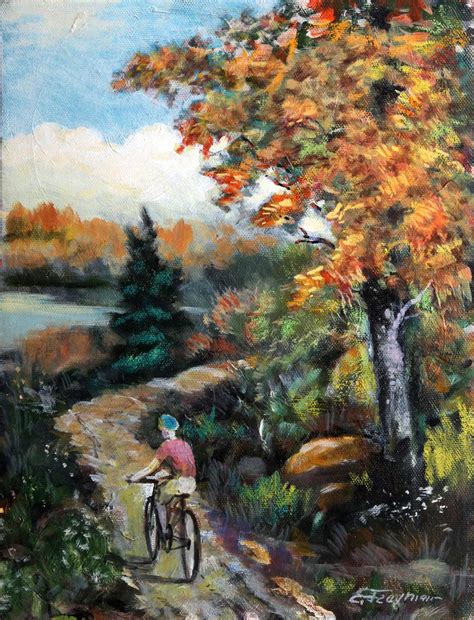 Sold At Auction Erik Freyman Erik Freyman Quiet Day Biking Oil On