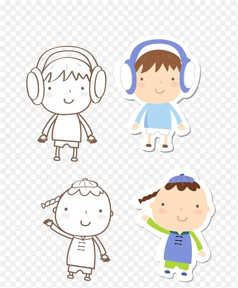 矢量图卡通手绘填充颜色的小孩子png图片素材下载 图片编号qnvdxmmx 免抠素材网