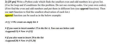 Solved 2 25 Pts Write A Python Code Which Finds The