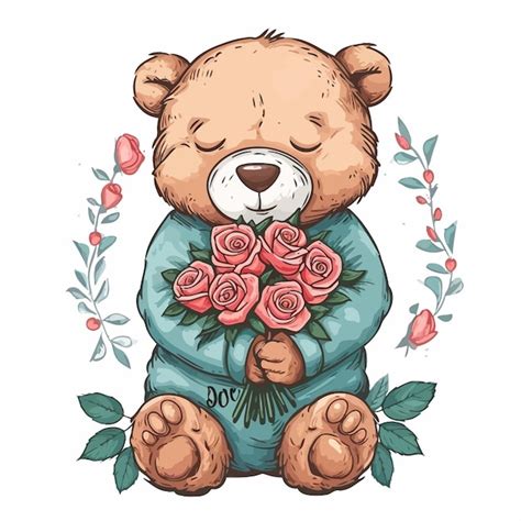 Premium Vector Teddy Bear Love