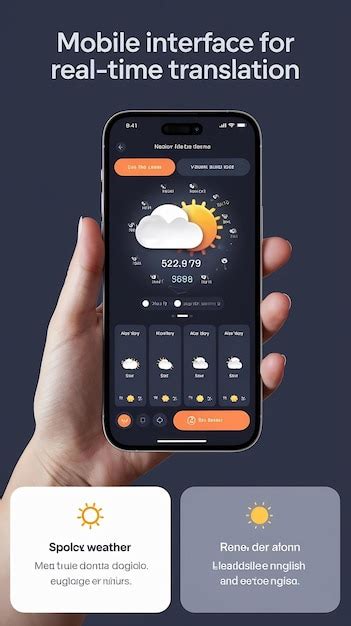 Mockup Concept Mobile App Interface For Real Time Translation Example