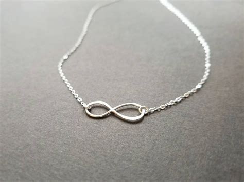 Infinity Necklace Sterling Silver Etsy