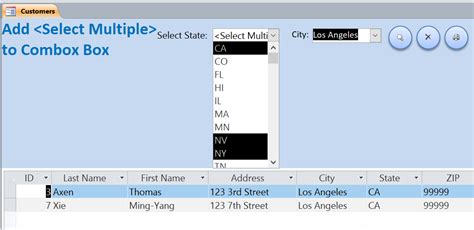 Search Multiple Items Using Combo Boxes And List Boxes Iaccessworld Com