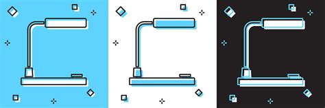 파란색과 흰색 검은 색 배경에 격리 된 테이블 램프 아이콘을 설정합니다 책상 램프 벡터 0명에 대한 스톡 벡터 아트 및 기타 이미지 Istock