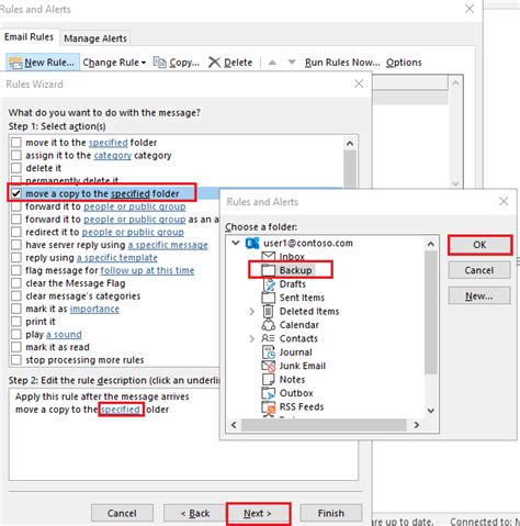 How To Create A Rule To Copy All Inbox Folder Emails To Another