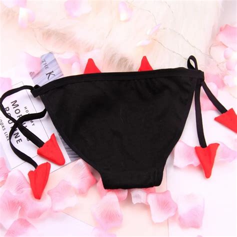 Женские сексуальные трусики в стиле Лолиты с завязками по бокам милые Аниме Косплей демона