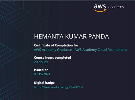 hemanta kumar panda on linkedin i m happy to share that i ve obtained a new certification aws…