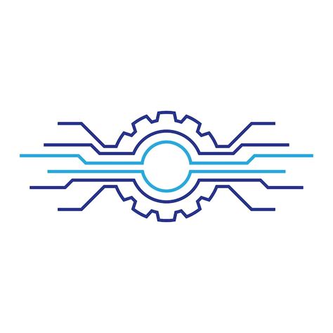 기어 기술 로고 프리미엄 벡터