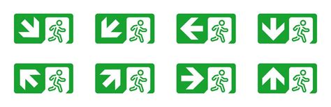 Emergency Exit Sign Vector Art Icons And Graphics For Free Download