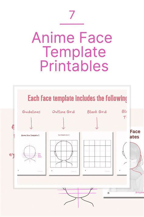 7 Anime Face Template Guides Mastering Anime Drawing Artsydee