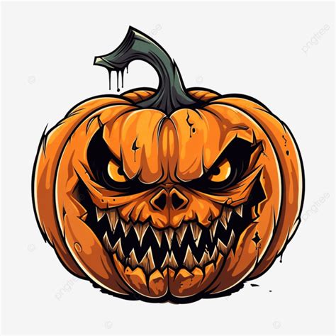 Scary Pumpkin Head Vector Illustration With Halloween Theme Halloween Monster Ghost Halloween