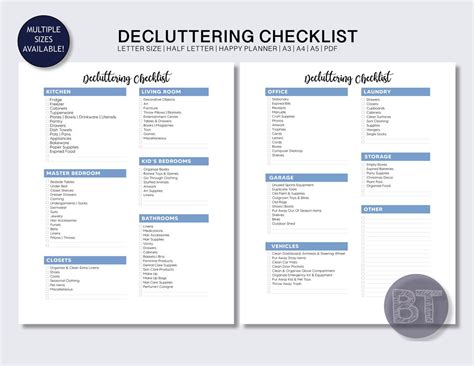Declutter Checklist Cleaning Checklist Ultimate Cleaning Checklist Declutter Plan