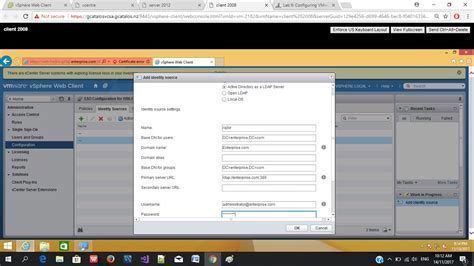 Lab 6 Configuring Vmware Vcenter Single Sign On Site Title