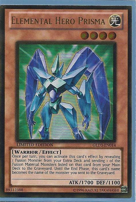 Elemental Hero Prisma Trading Card Mint