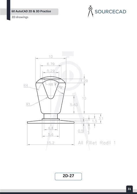 Autocad 2dand3d Practice Drawing Pdf