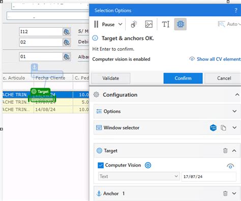 Cant Select Correctly The Target On A Table Cant Obtain Data For Strict O Fuzzy Selector