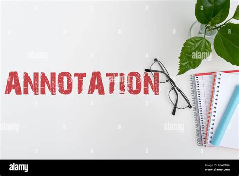 Conceptual Display Annotation Conceptual Photo Note Added By Way Of Comment Or Explanation