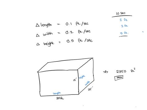 Solved B If The Length Width And Height Are Increasing At A Rate