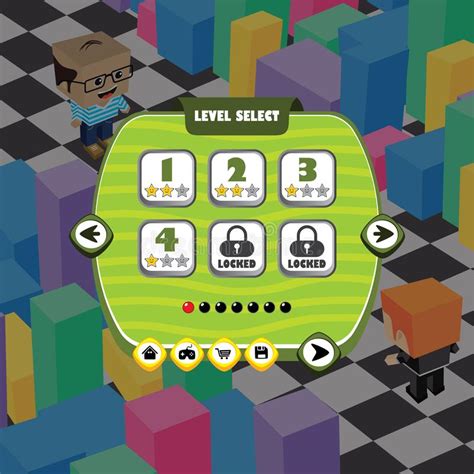 Game Ui Menu Application Mobile App Stock Vector Illustration Of