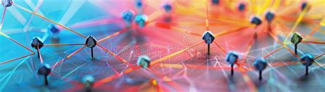 Teamwork And Collaboration Visualized Through Interconnected Abstract Shapes Stock Illustration