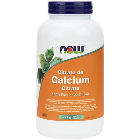 NOW Calcium Citrate Powder, 227g