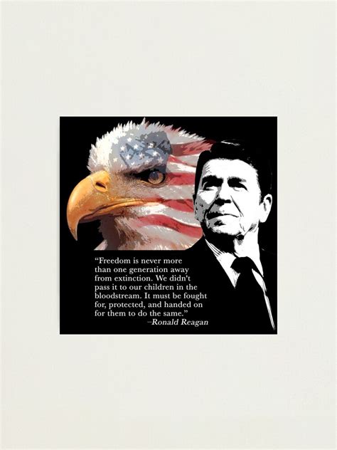 Ronald Reagan Freedom Photographic Print For Sale By Ejtees Redbubble