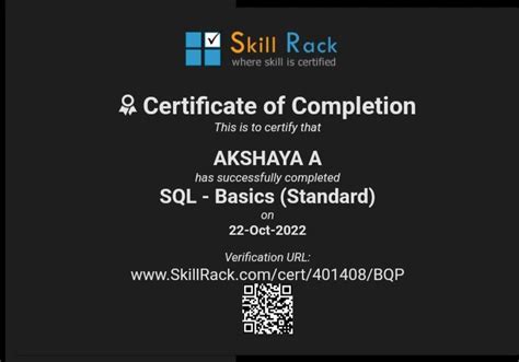 Akshaya Merium On Linkedin Skillrack Sql