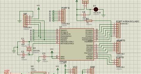 Atmega8 System Minimum Circuit ~ Electrical Engineering