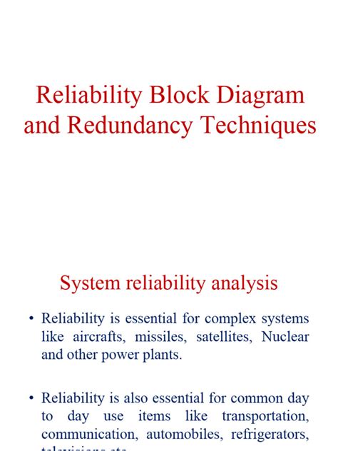 03 Reliability Block Diagrams Pdf Reliability Engineering