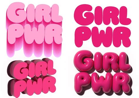 Premium Vector Feminist Typography Pink Gradient Girl Power Graphic