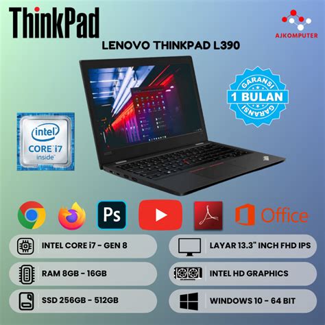 Jual Laptop Lenovo Thinkpad Core I I I Amd Ryzen Second Murah Bergaransi Shopee